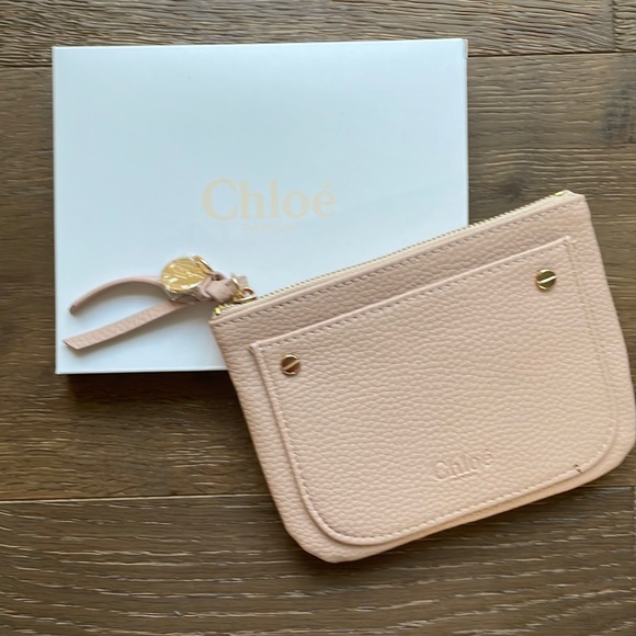 Chloe | Bags | Nib Chloe Parfum Small Pouch Wallet Beige Taupe Blush ...
